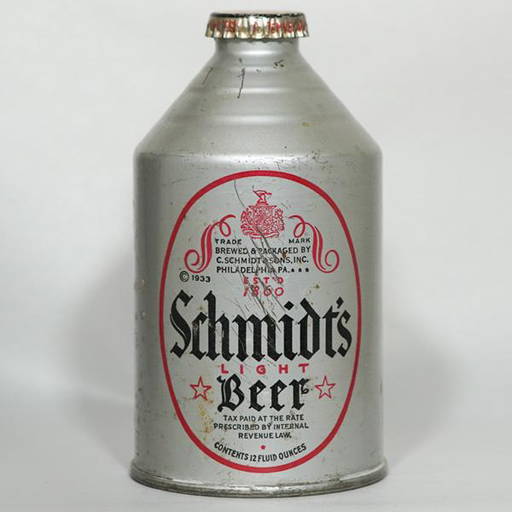 Schmidts Light Beer Crowntainer NICE CROWN 198-32 - Dec 18, 2022 ...