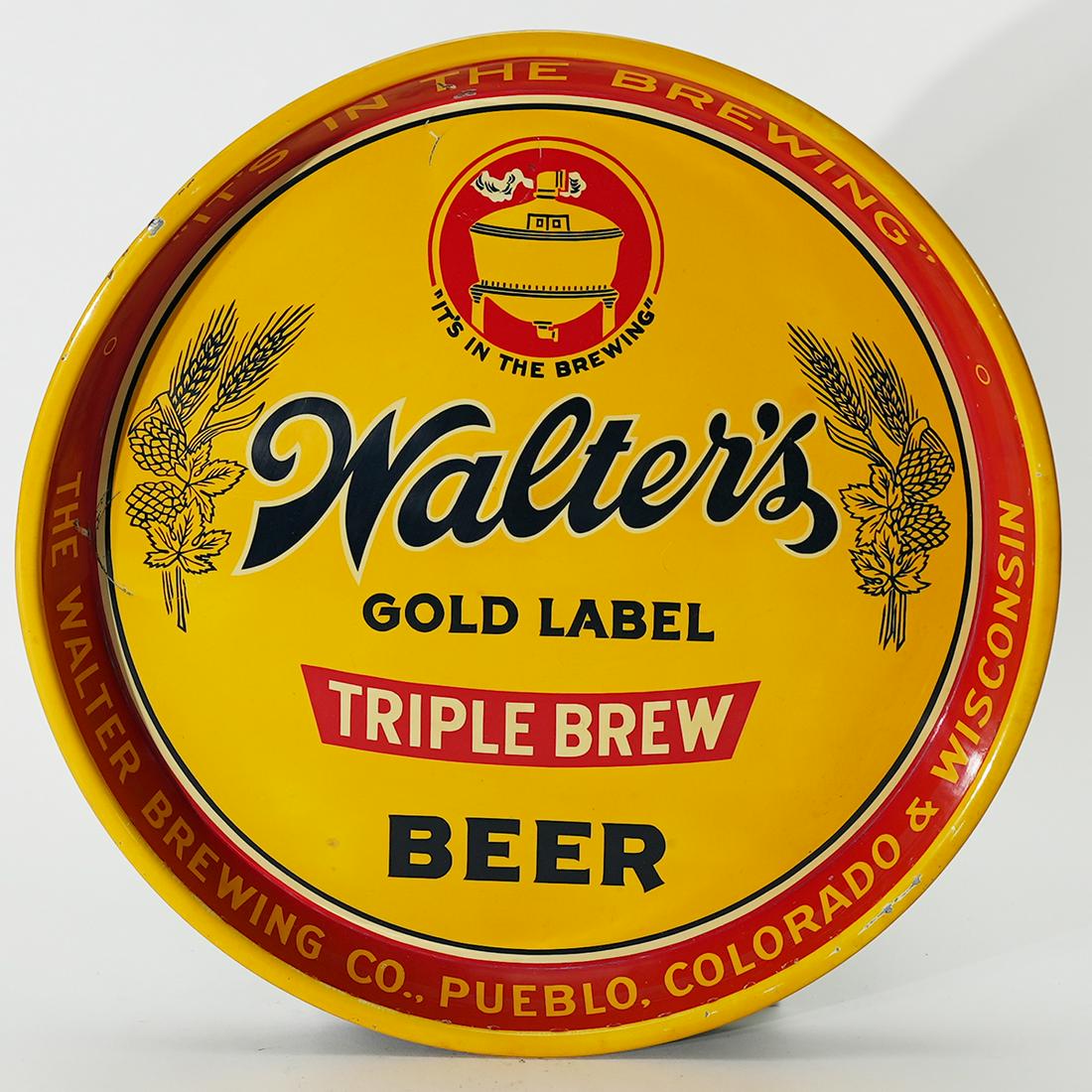 Walters Gold Label Triple Brew Beer Tray (#0537) on Dec 18, 2022 ...
