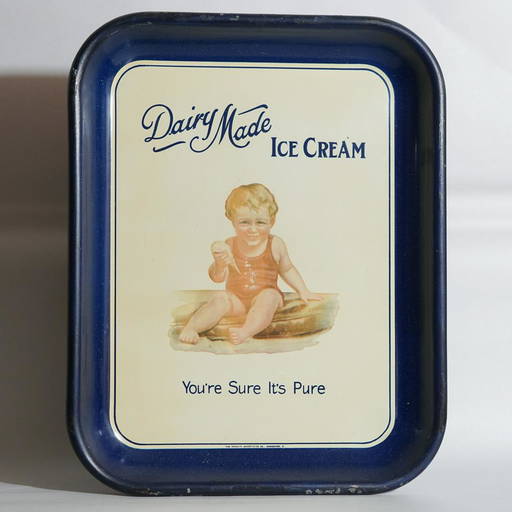 Dairy Made Ice Cream Serving Tray
