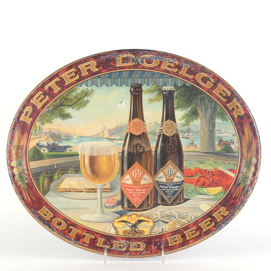 Peter Doelger Pre-prohibition Oval Serving Tray Auction