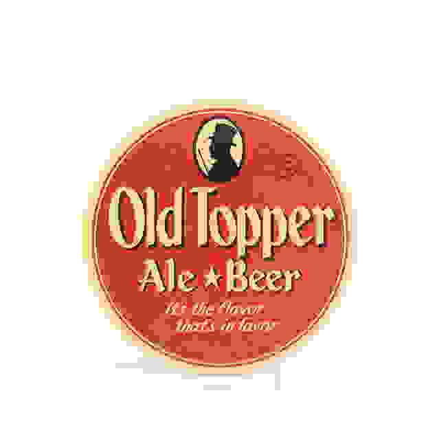Old Topper Ale Beer 1940s Tin Button Sign Auction