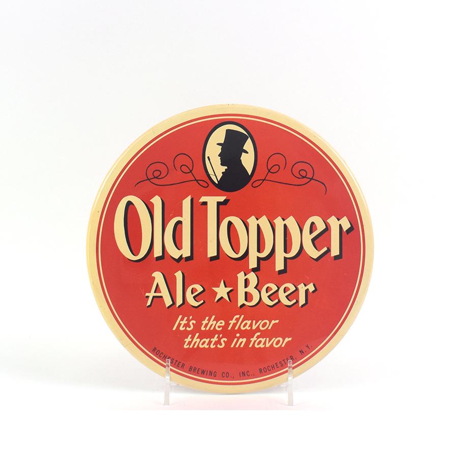 Old Topper Ale Beer 1940s Tin Button Sign Auction
