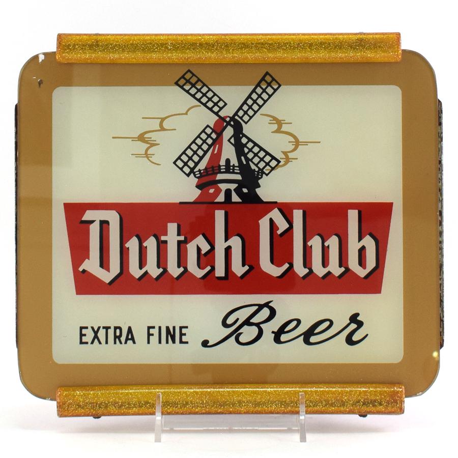 Dutch Club Beer 1950s Reverse Painted Illuminated Sign Auction