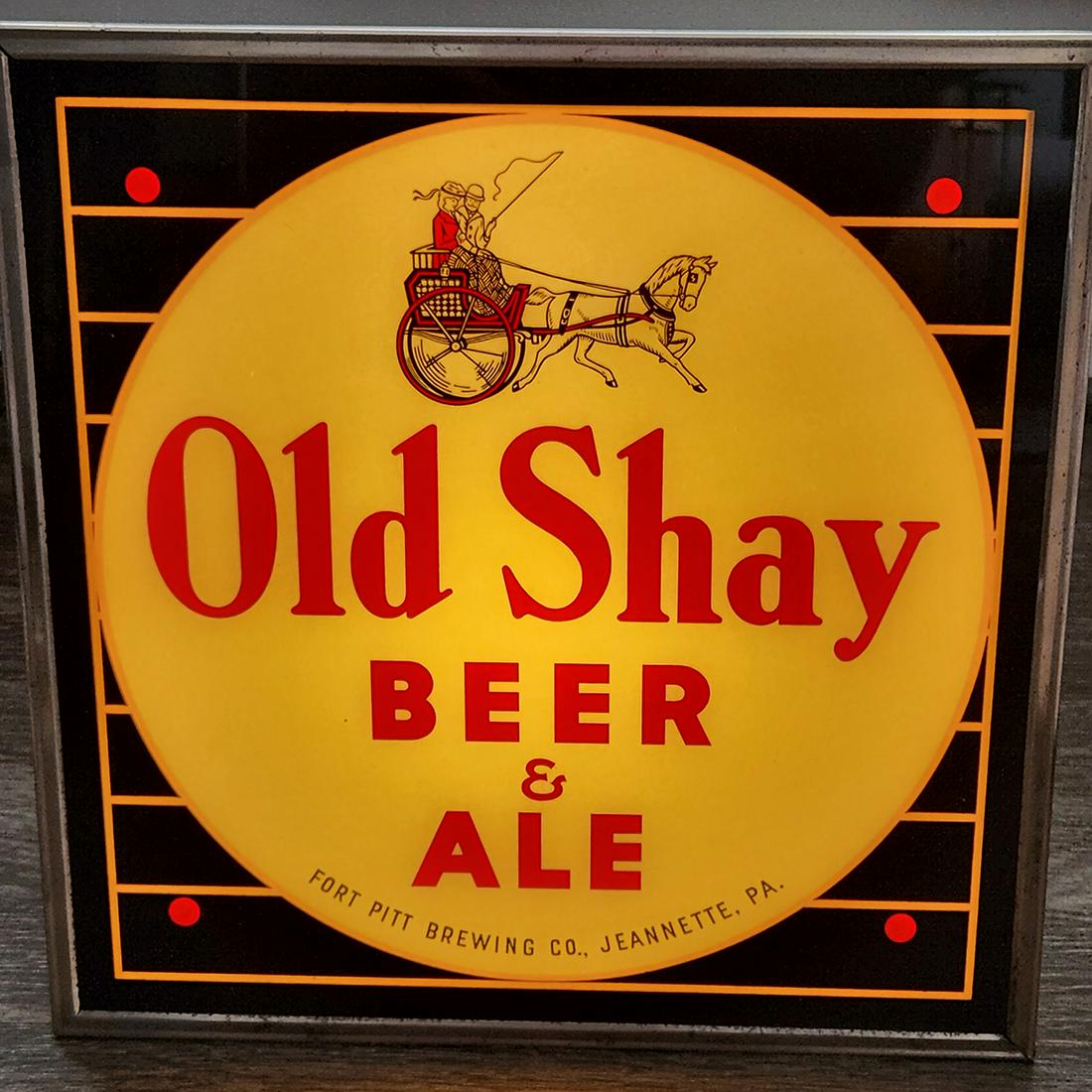 Old Shay Beer Ale Illuminated Sign Auction