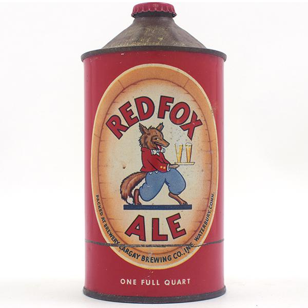 Red Fox Ale Quart Cone Top Tough 217-18 Rare Auction
