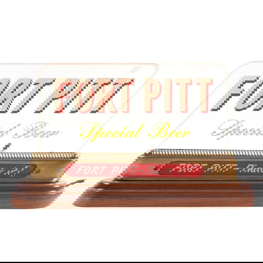 Fort Pitt Beer Illuminated Back Bar Sign Auction