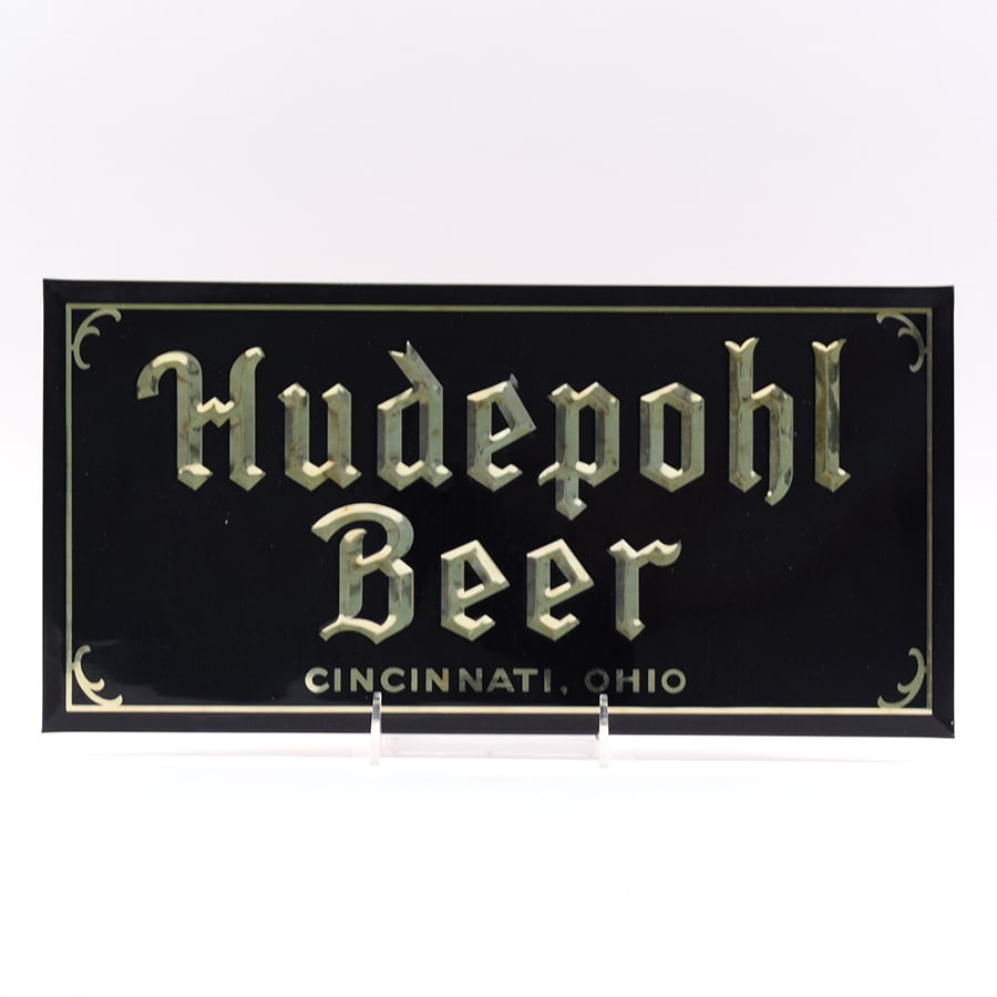 Hudepohl Beer 1930s Tin-over-cardboard Sign Auction