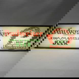 Breweriana, Budweiser King Of Bottled Beer Sign,