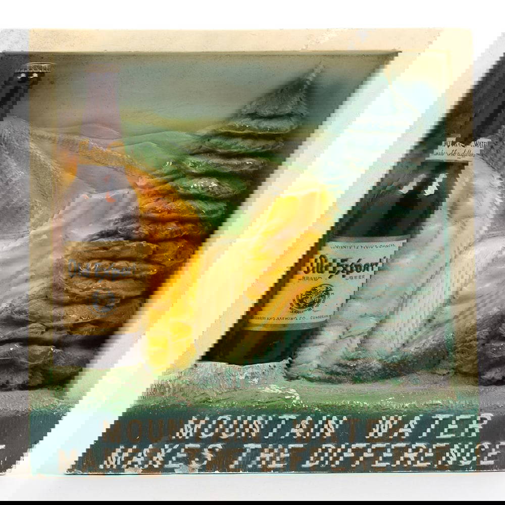 Old Export Beer 1950s Chalkware Back Bar Sign Auction