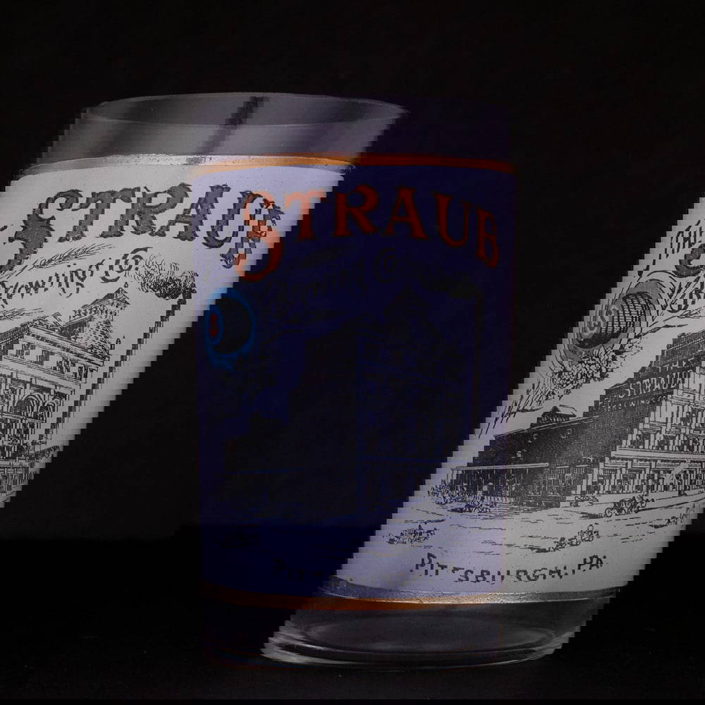 Straub Brewing Pre-pro Factory Scene Enameled Drinking Glass Auction