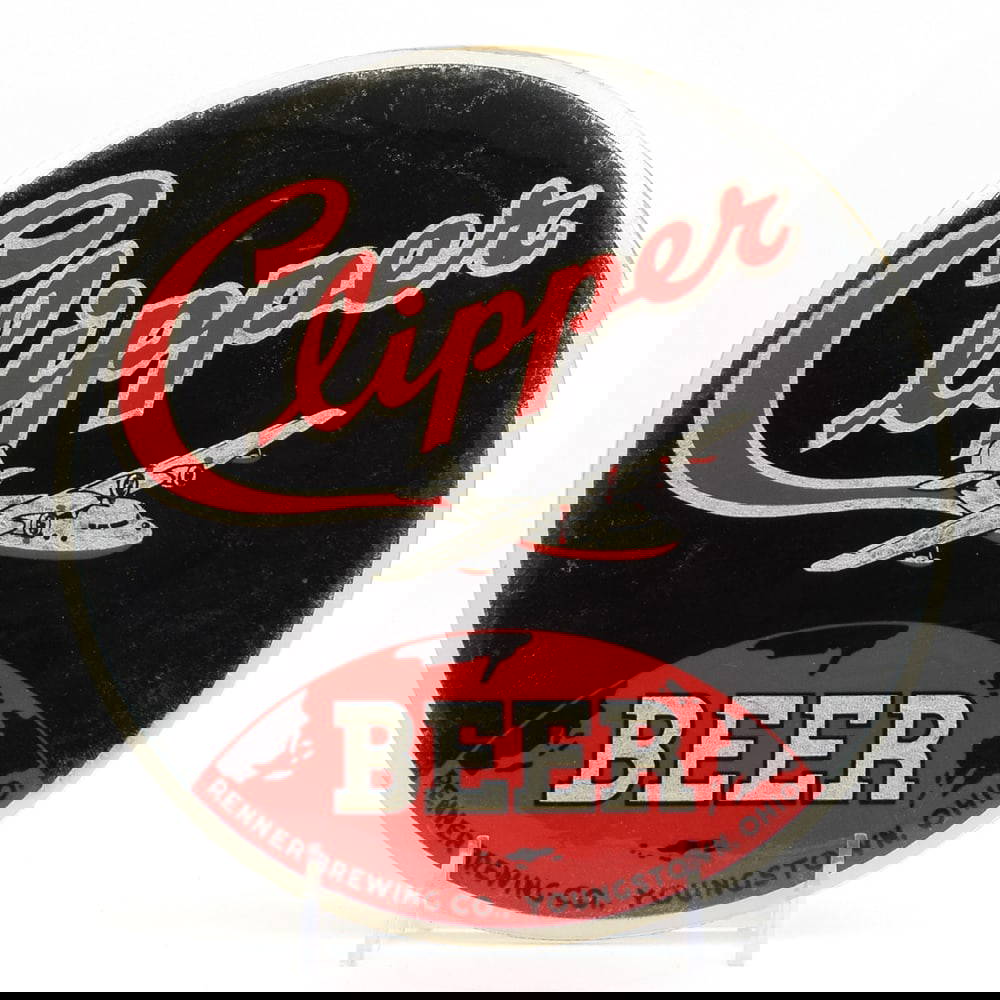 Clipper Beer 1930s Button Sign Auction
