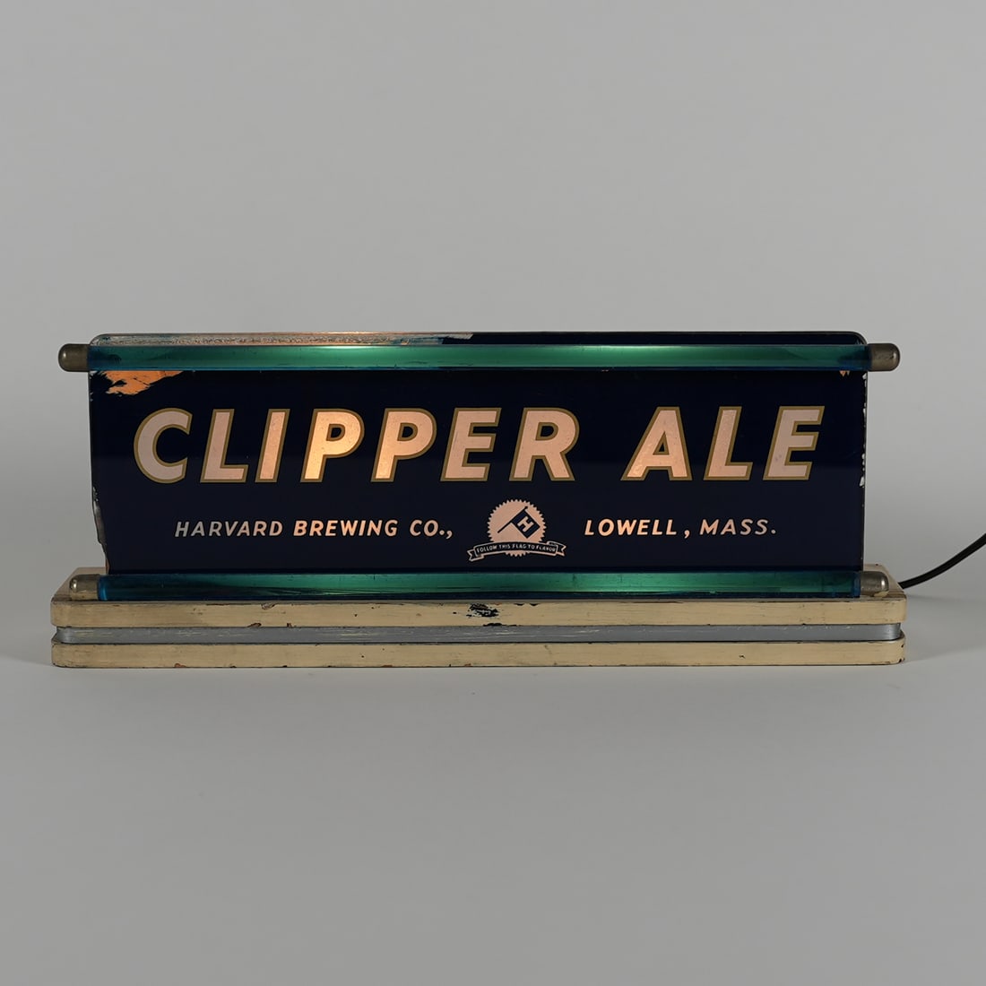 Clipper Ale Harvard Brewing Illuminated Sign Ultra Rare Auction