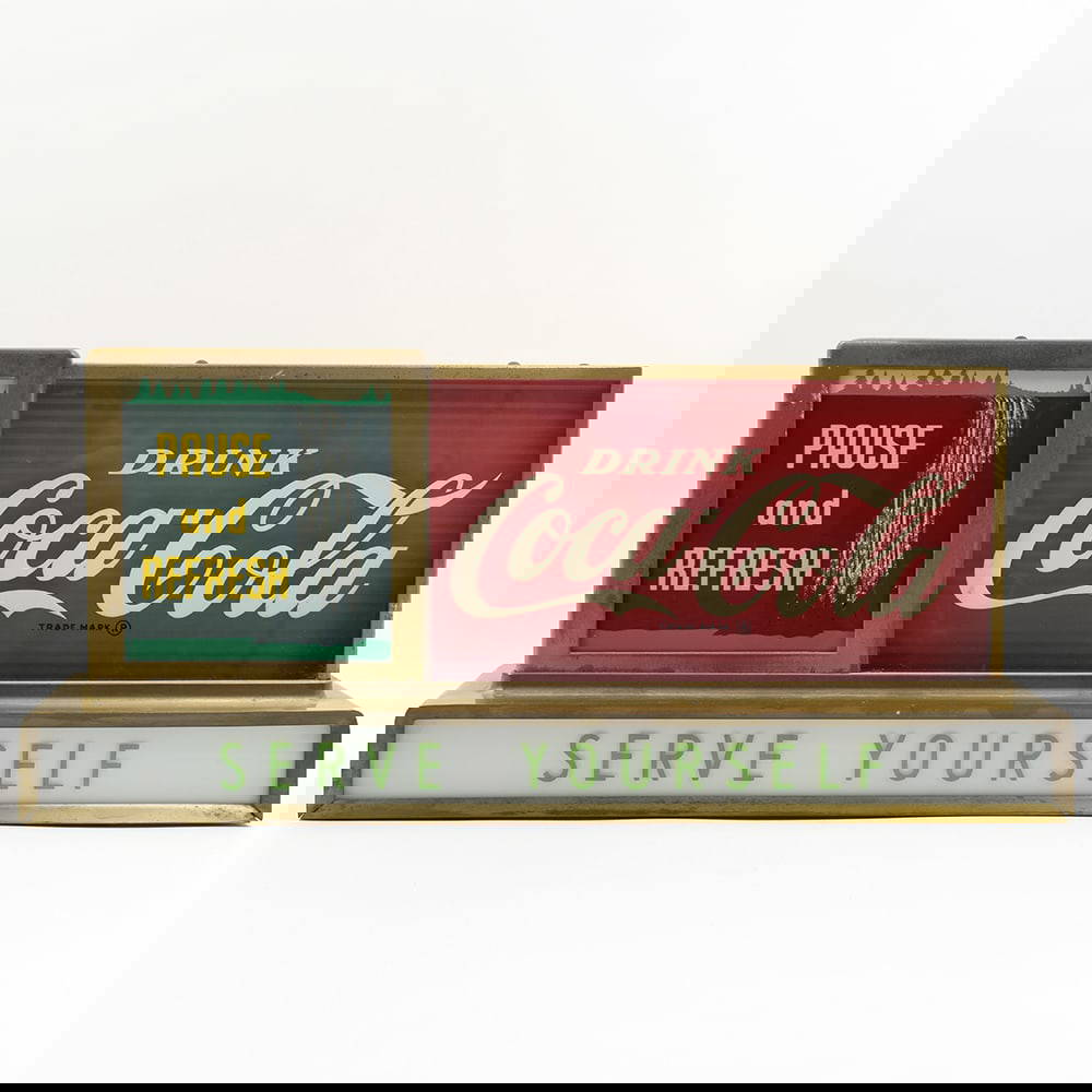 Coca-cola 1950s Price Bros Illuminated Motion Sign Auction