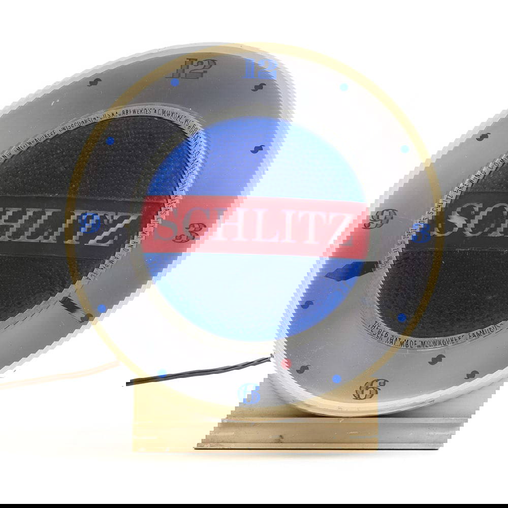 Schlitz Beer 1960s Illuminated Clock Auction