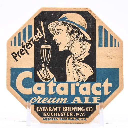 Cataract Cream Ale 1930s Coaster Single Sided Rare
