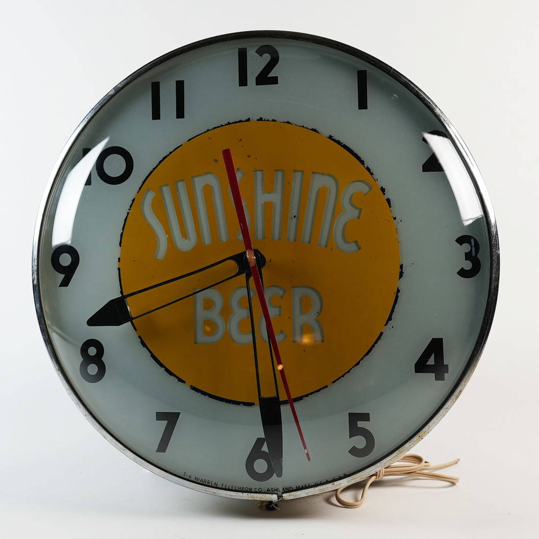 Sunshine Beer Telechron Advertising Clock Auction