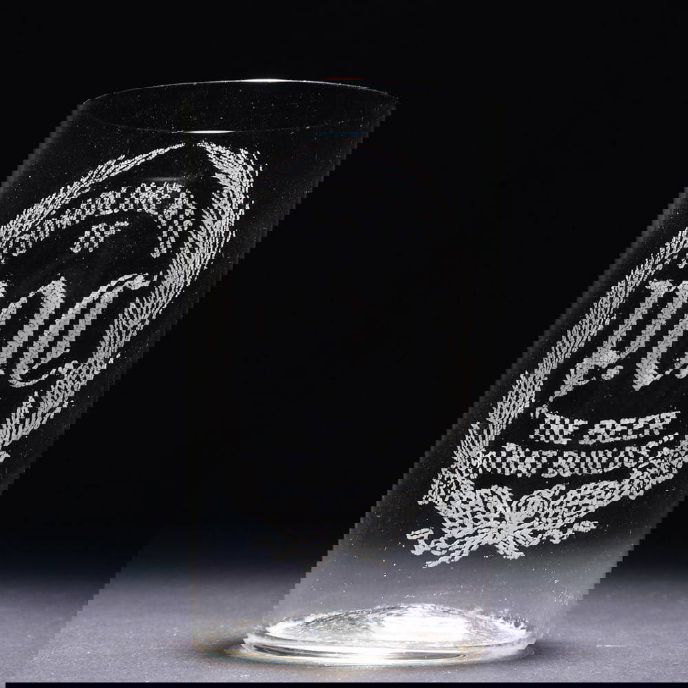 Poc Beer Pre-prohibition Etched Glass Auction
