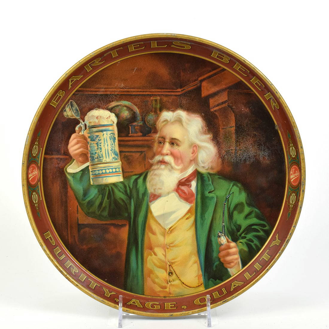 Bartels Beer Pre-prohibition Serving Tray Auction