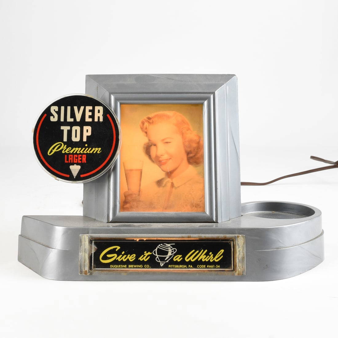 Silver Top Beer 1950s Kellog 3 Dimensional Illuminated Display Auction