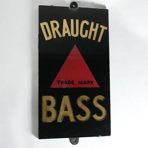 Bass Draught Reverse Painted Glass Slate Sign Sharp Auction