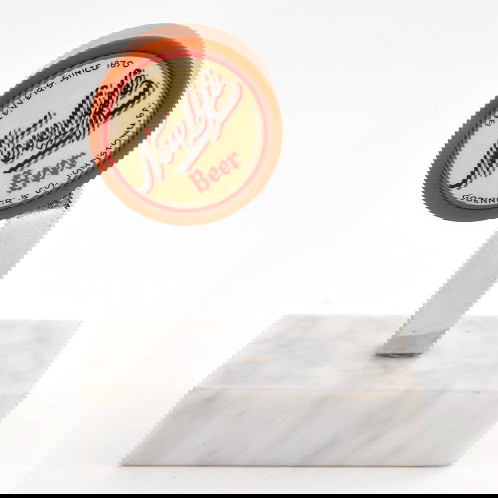 New Life Beer 1930s 2-sided Side Pull Tap Knob Goenner Auction