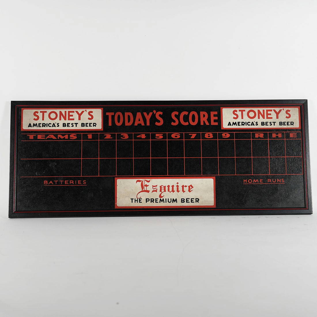 Stoneys America Best Esquire Premium Beer Masonite Baseball Scoreboard ...
