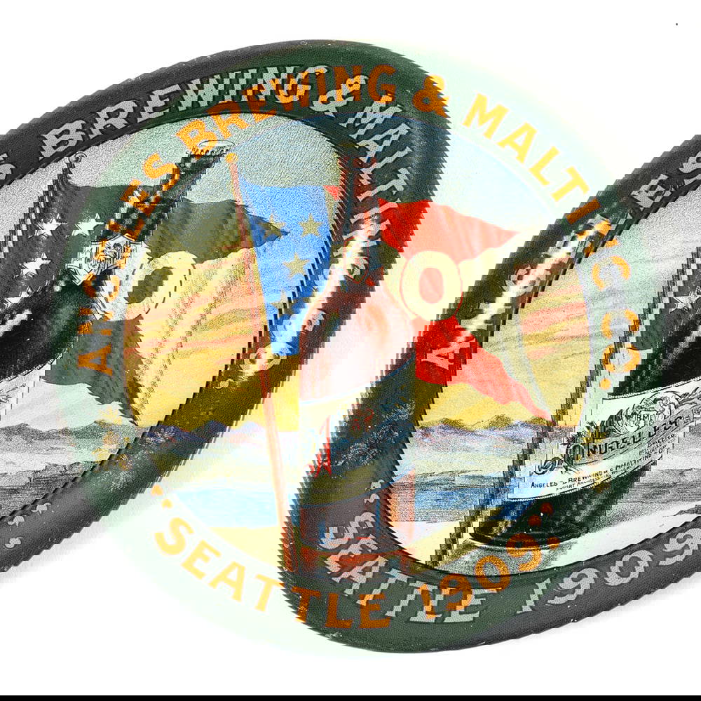 Angeles Brewing And Malting Pre-prohibition Tip Tray Auction