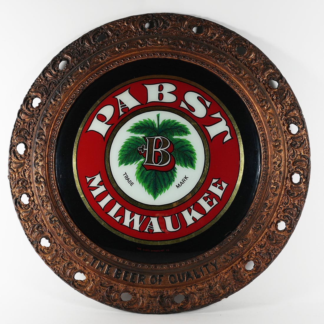 Pabst Milwaukee Pre-prohibition Rog Sign Scarce Minty Auction