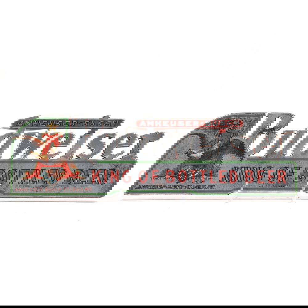 Budweiser Beer 1930s Paper Laminate Die Cut Sign Auction