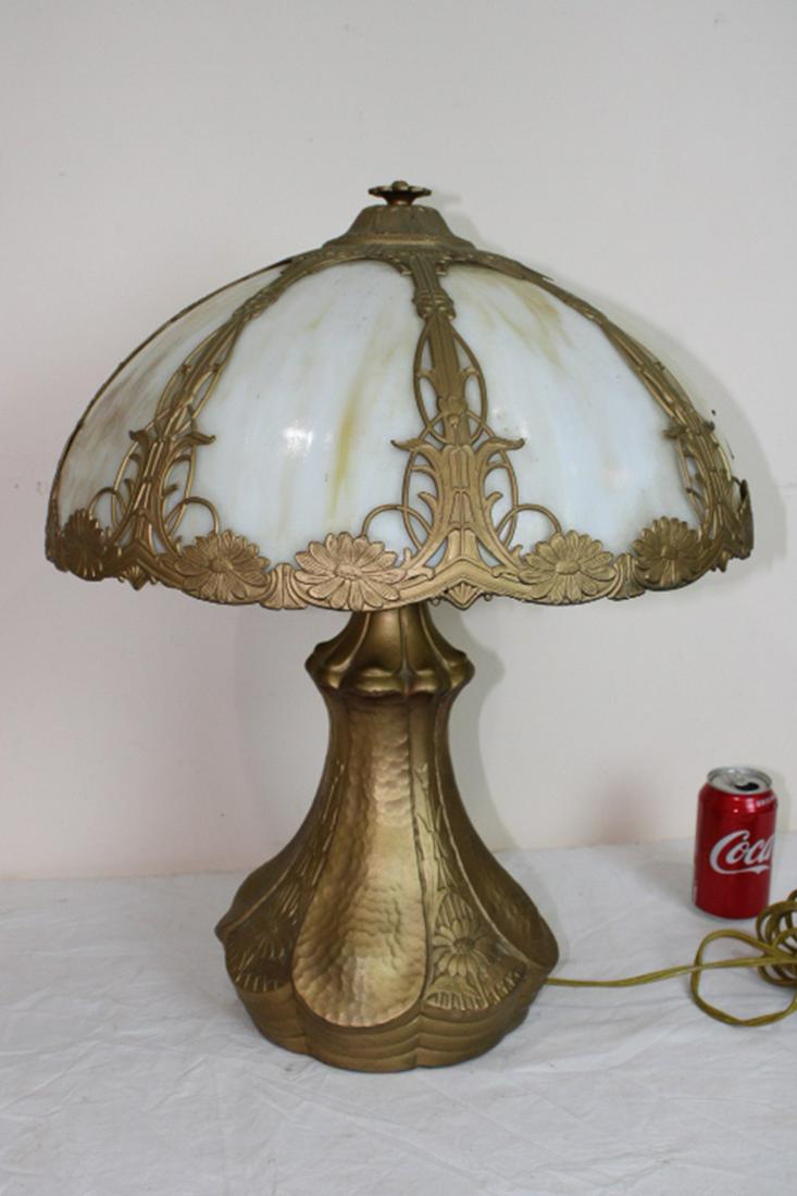 Slag Glass Lamp with Pottery Base - May 03, 2020 | Ralph Fontaine ...