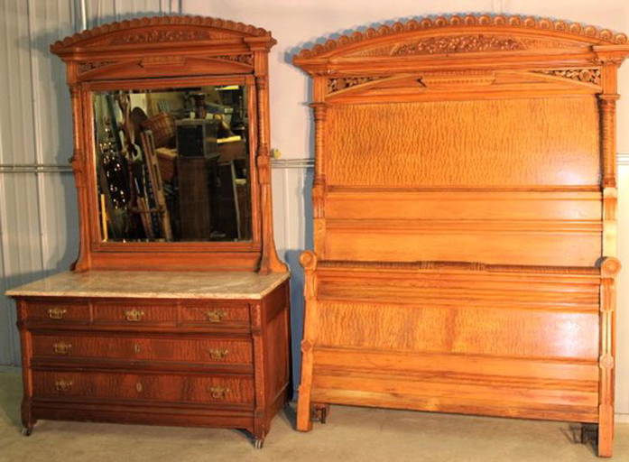 Massive Aesthetic 2 Piece Marble Top Bedroom Set - Oct 18, 2020 | Ralph ...