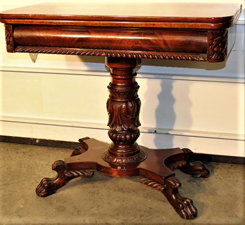 Federal Style Acanthus Carved Game Table - Jan 23, 2022 | Ralph ...