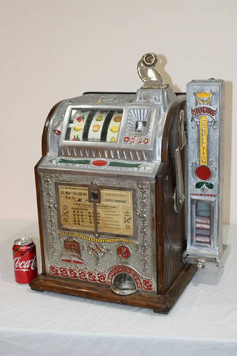 Pristine Antique Mills 1776 Liberty Bell Slot Machine With Candy Dispenser