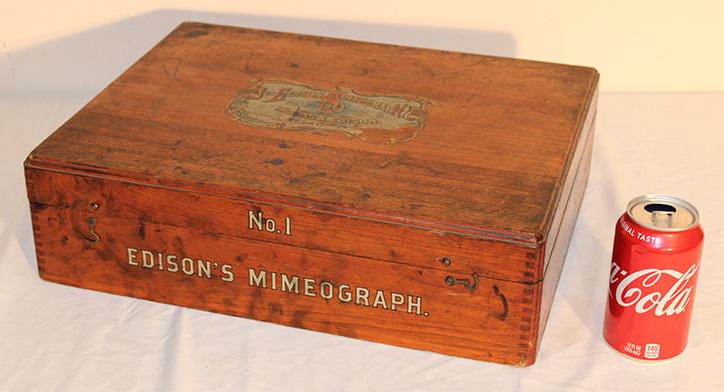 Original Thomas Edison Mimeograph In The Original Box 1890 (#0322) on ...