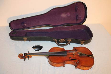 Older Tiger Maple Full Size Violin Marked Stradivarius