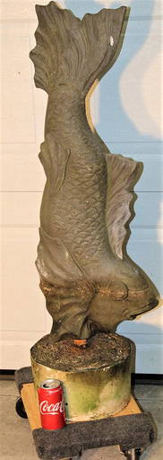 42" Decorative Dolphin On A Cement Base