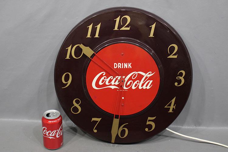 Original 18" Coca Cola Advertising Clock (working) Auction