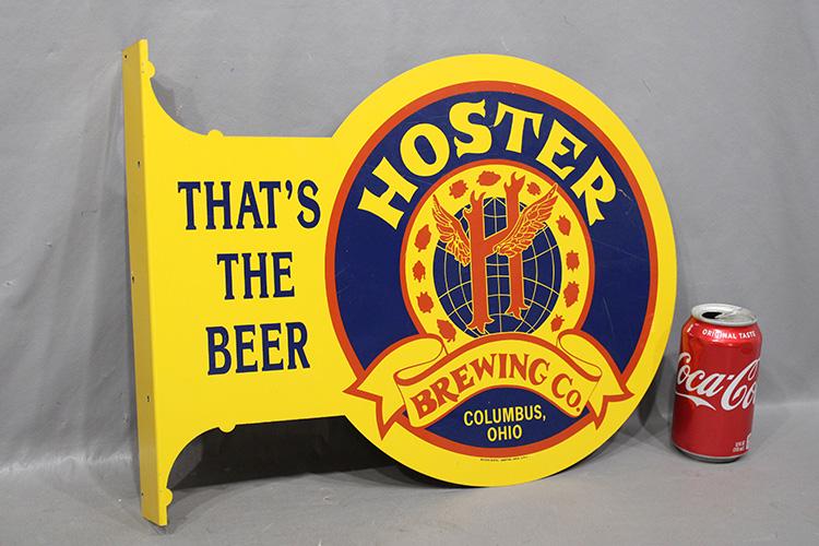 Vintage Holster Brewing Co. 2 Sided Flange Sign Auction