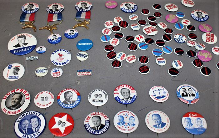 Large Group Of Vintage Political Buttons Auction
