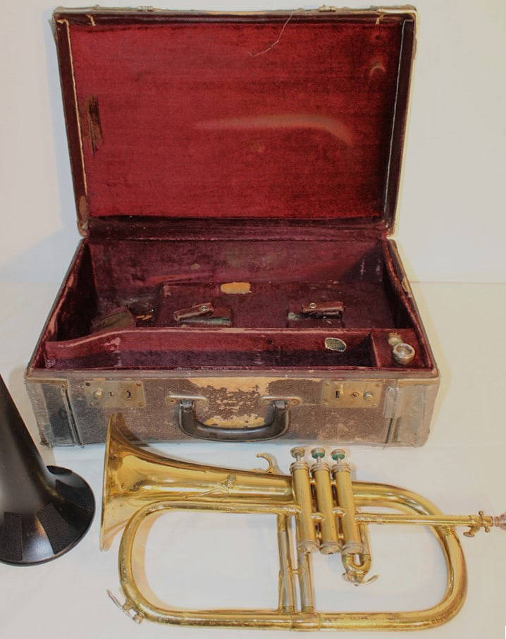 French Brass Trumpet By Couesnon (paris) #78721. Has Wear Consistent ...