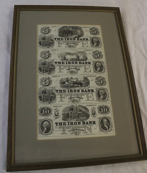 Fine Sheet Of Uncut 1800s "the Fron Bank" Bank Notes Auction