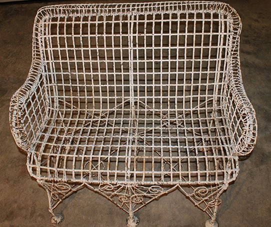 Victorian Wire Garden Bench Auction