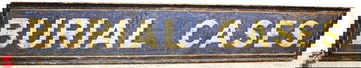 Late 19th C - Early 20th C. Burial Sign In Original Paint Auction