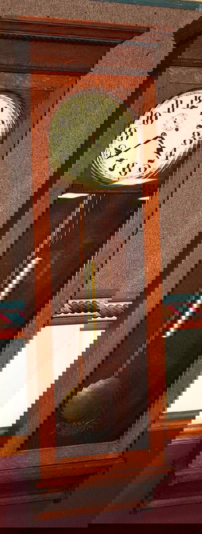 62" Oak New Haven Weight Driven Regulator Clock. Been Running. Nice ...