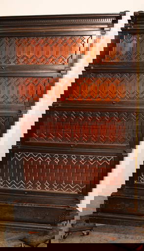 4 Section Oak Globe "ideal" Stacking Bookcase In Original Finish. Raise ...