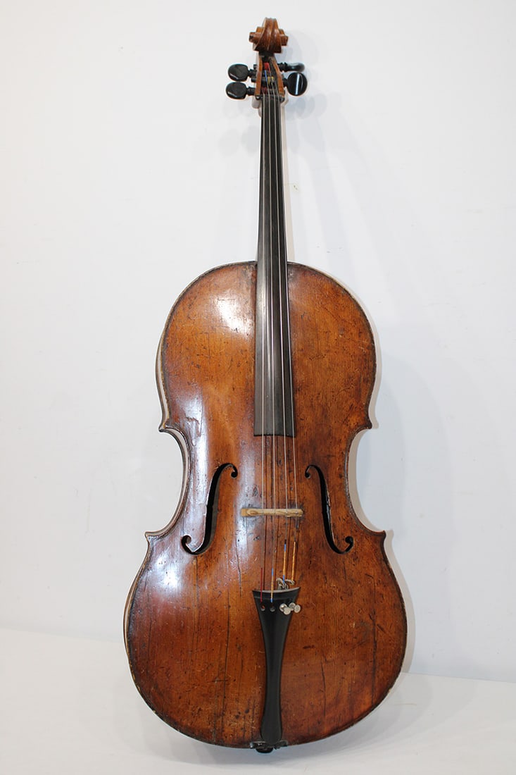 Early 4x4 Cello (possibly 1700s) With Tiger Maple Auction