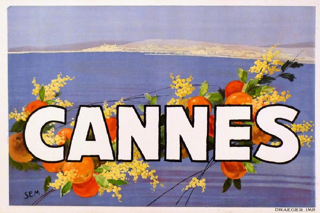 CANNES - LETTERS HORIZONTAL BY SEM ORIGINAL VINTAGE