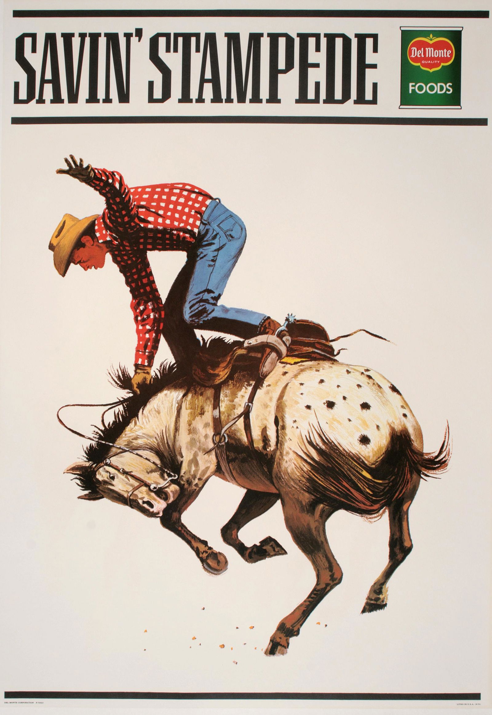 Del Monte Roundup Original Vintage Poster - Cowboy on (#0018) on Oct 05 ...