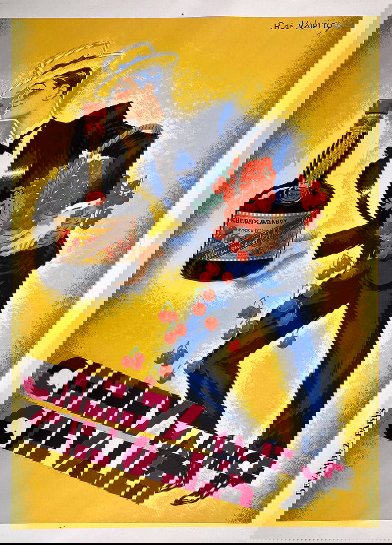 Original Vintage Cherry Maurice Chevalier Poster By Roger De Valerio ...