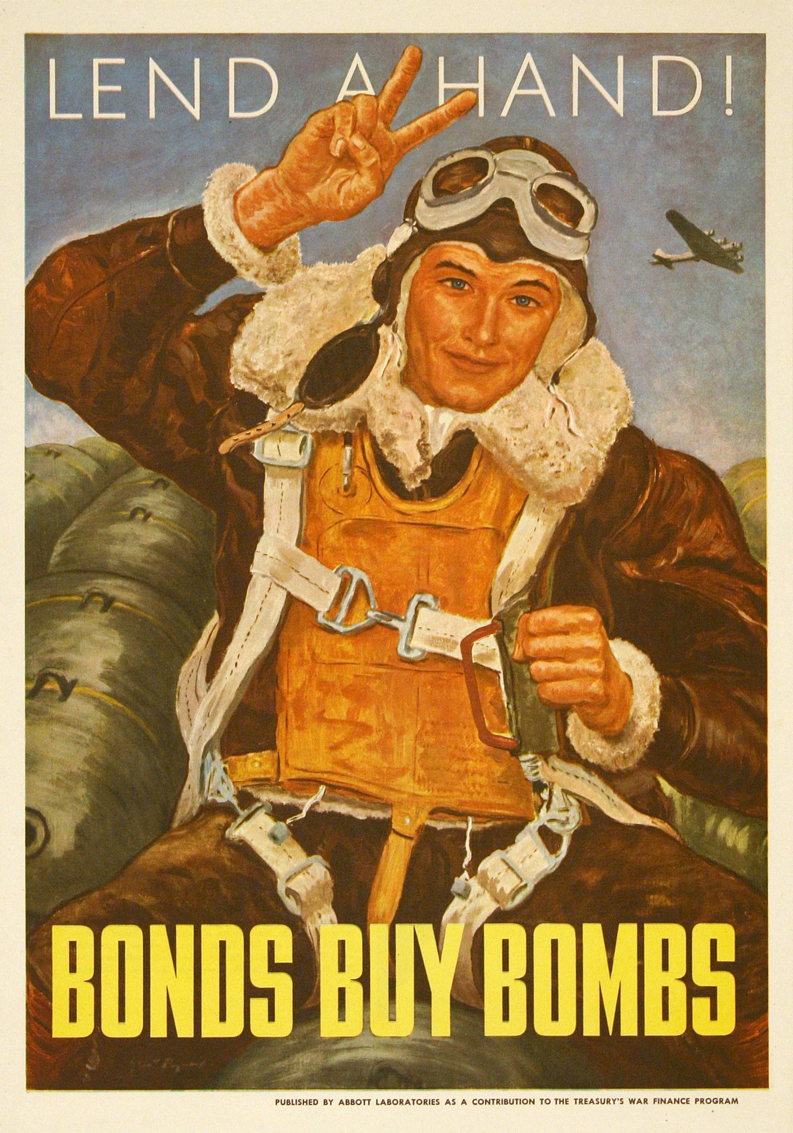 Original World War Ll American Poster - Lend A Hand Bonds Buy Bombs By ...